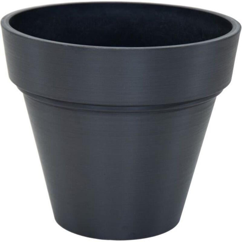 Pot - MEGA COLLECTIONS - Ecostone Planter - Ø 55 cm - H 51 cm - Noir