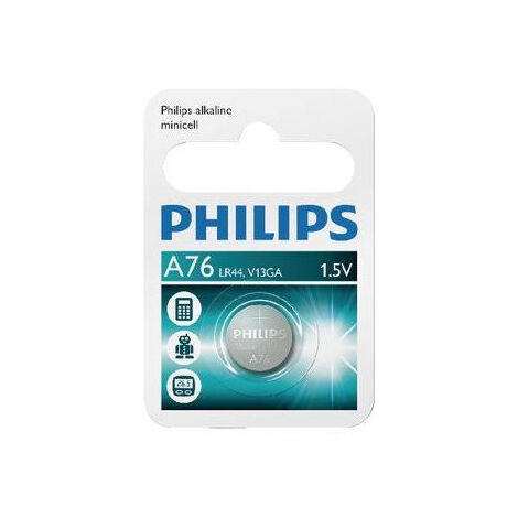 Batterie type LR44 Alcaline A76 Philips