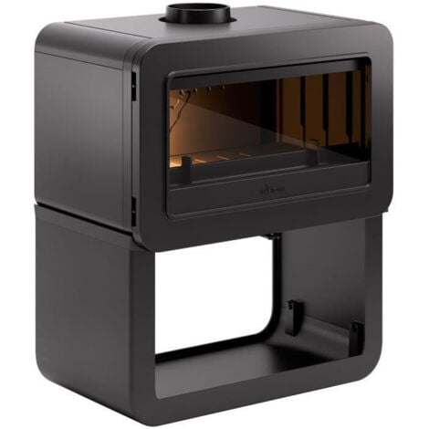 Poele a bois - INVICTA Wilson sur banc - 8 KW - Fonte - Bûches 55 cm