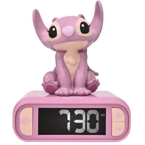 Réveil veilleuse Lexibook Angel Disney Stitch 3 en 1 Rose