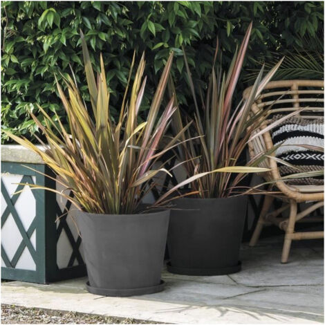 Pot de fleurs - DEROMA - Origin - 24 L - Anthracite