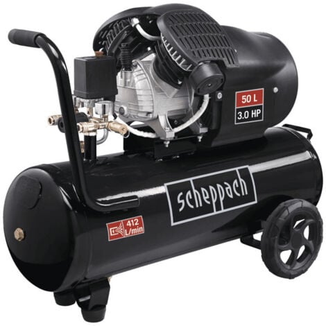 Compresseur 50L SCHEPPACH HC53DC Black Edition - bicylindres 2200W