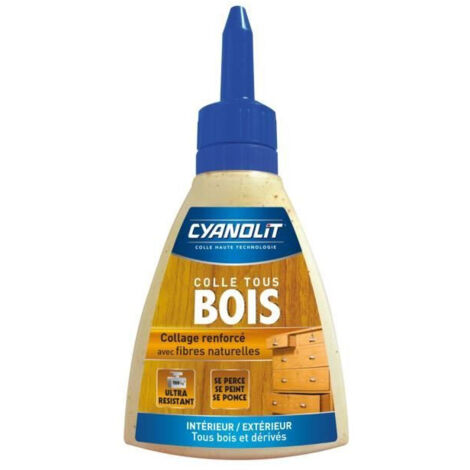 Colle bois - CYANOLIT - Bois et dérivés - 500 g - Haute résistance - Idéale pour bois et ...