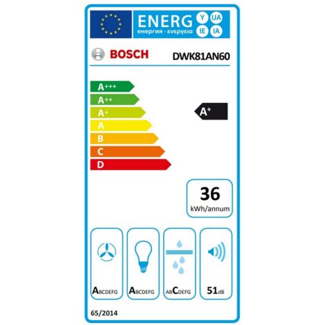 Hotte murale inclinée en verre BOSCH SER6 DWK81AN60 Noir - Home Connect