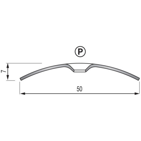 Seuil plat DINAC 50 x 2700 mm laiton poli pré-percé