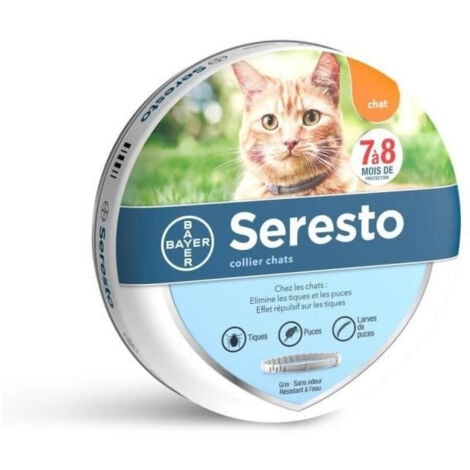 Seresto Collier antiparasitaire gris pour chats 7-8 mois