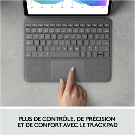 Clavier Folio Touch - LOGITECH - Gris