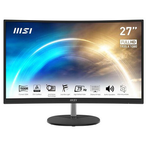 Ecran PC LED Msi Pro MP271CA 27 Incurvé Full HD 1080p Noir