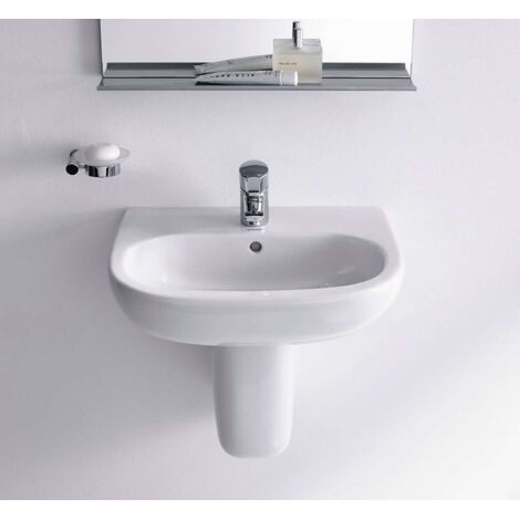 Duravit D-Code - Waschbecken 55x43 cm, mit 1 Hahnloch, Alpinweiß ...