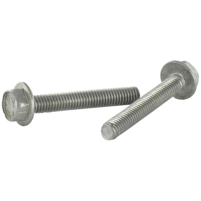 Vis métaux Tête hexagonale TH Embase lisse M6X30 Filetage total Inox A4-200 pièces