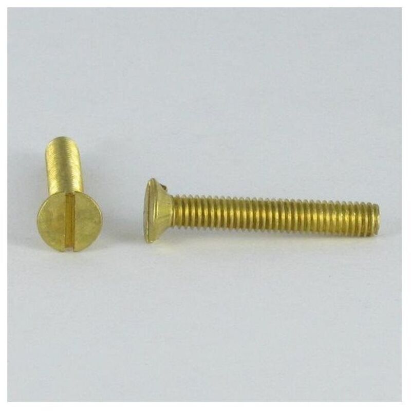 Vis métaux Laiton Tête fraisée TF Fendue M6X40-1 pièce