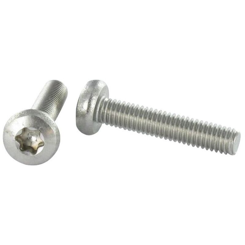 Vis métaux Tête cylindrique large TCL Inox A2 M4X25 TORX T20-200 pièces