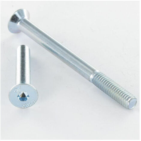Vis métaux FHC tête fraisée empreinte hexagonale creuse Clé de 12 HC12 M20X80 Filetage partiel ...