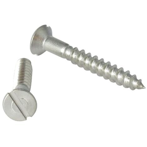 Vis bois Inox A2 Tête fraisée TF Fendue 5X50-1 pièce