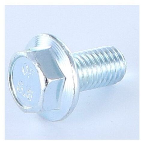 Vis métaux Tête hexagonale TH M10X40 Embase collerette crantée Classe 8.8 Acier zingué-100 pièces