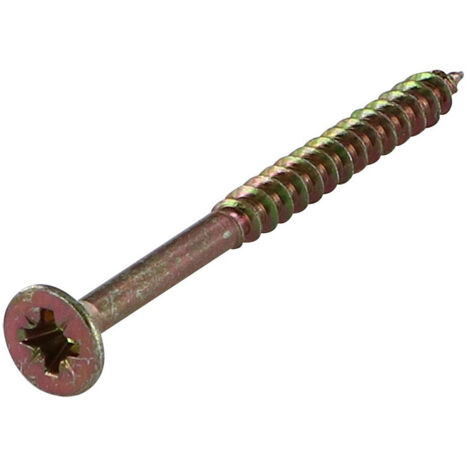 VBA Vis bois agglo Tête fraisée TF Pozi 4X25 Filetée sur 18 Cranté ...