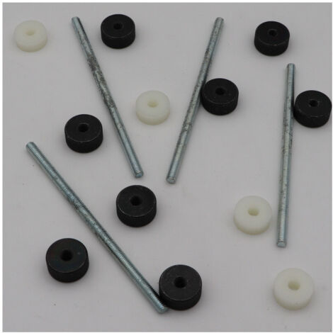 KIT Filet M6X130 Acier zingué Avec Ecrou-20 pièces