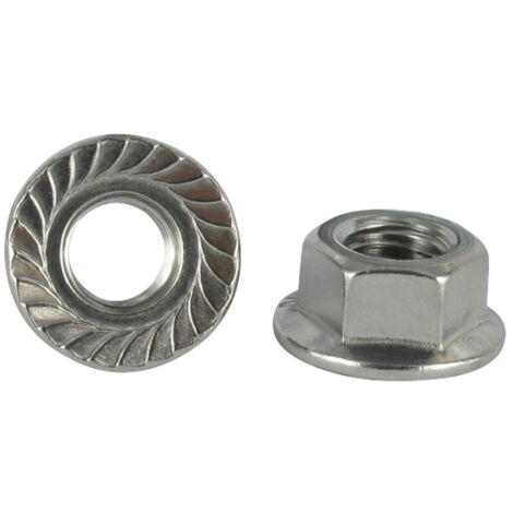 Ecrou Hexagonal HU Inox A2 Embase collerette crantée M12 +GLEITMO 615-1 ...