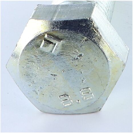 Corps de boulon filetage partiel Tête hexagonale TH M24X70 Classe 8.8 Acier zingué blanc-1 pièce