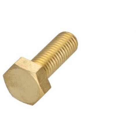 Vis métaux Laiton Tête hexagonale TH M6X40-1 pièce