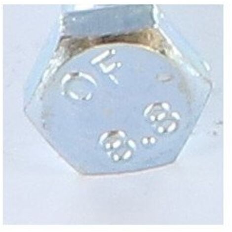Corps de boulon filetage partiel Tête hexagonale TH M10X80 Classe 8.8 Acier zingué blanc-1 pièce