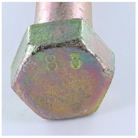 Corps de boulon filetage partiel Tête hexagonale TH M18X150 Filetée sur 30 Classe 8.8 Bichromaté ...