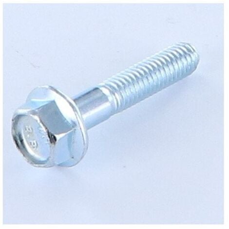 Vis métaux Tête hexagonale TH M6X30 Filetée sur 18 Filetage partiel Embase collerette crantée ...