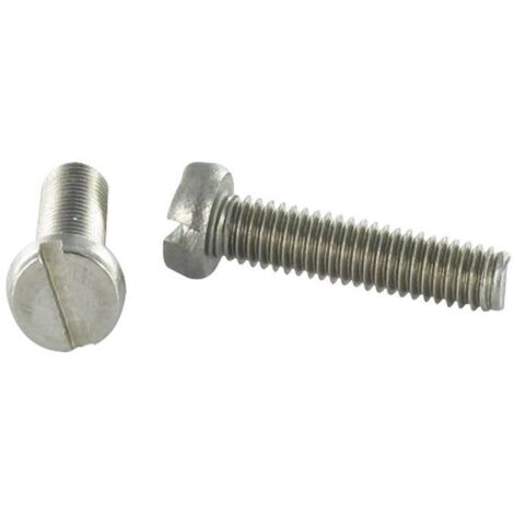 Vis métaux Inox A2 Tête cylindrique TC Fendue M6X60-10 pièces