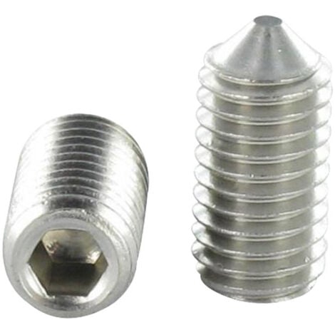 Vis métaux Inox A2 Sans tête six pans creux (sthc) Clé de 5 HC5 M10X16 Bout pointeau-1 pièce