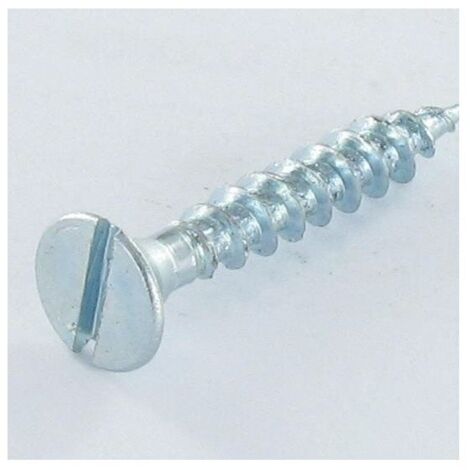 VBA Vis bois agglo Tête fraisée TF Fendue 4X25 Acier zingué-1 pièce