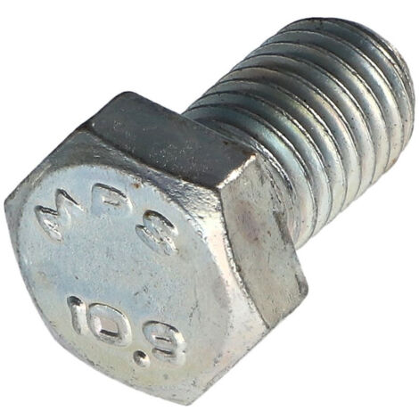 Vis métaux Tête hexagonale TH Pas Gauche M6X10 Classe 10.9 Acier brut Géomet-1 pièce