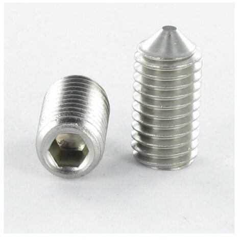 Vis métaux Sans tête six pans creux (sthc) Clé de 4 HC4 M8X8 Bout pointeau Acier zingué-1 pièce