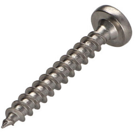 VBA Vis bois agglo Inox A2 Tête ronde TR Pozi 4X50-30 pièces