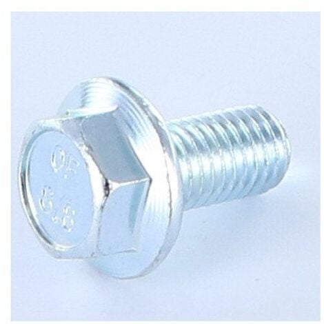 Vis métaux Tête hexagonale TH M10X30 Embase collerette crantée Classe 8.8 Acier zingué-1 pièce