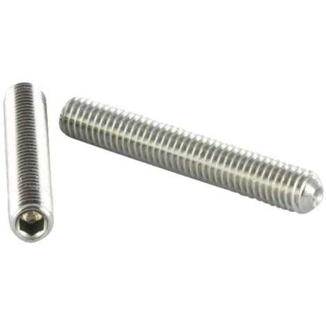 Vis métaux Inox A2 Sans tête six pans creux (sthc) Clé de 4 HC4 M8X30 Bout cuvette-10 pièces