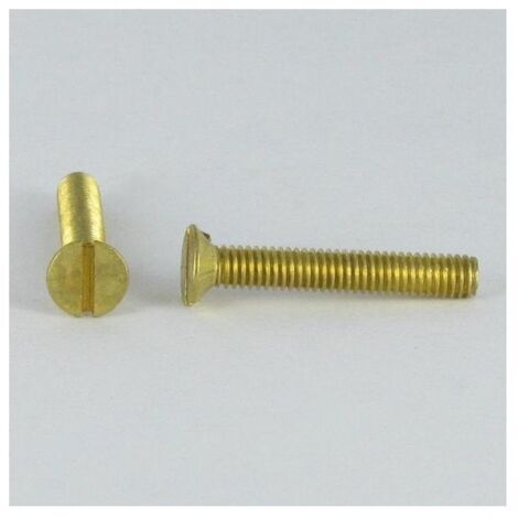 Vis métaux Laiton Tête fraisée TF Fendue M6X40-1 pièce