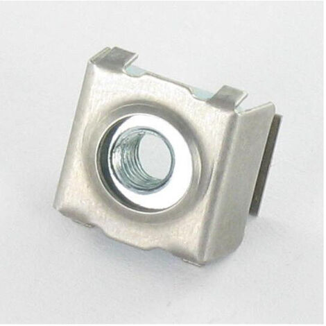 Ecrou acier zingué cage inox C4896B M6 Epaisseur tole 1.7 à 2.7-200 pièces