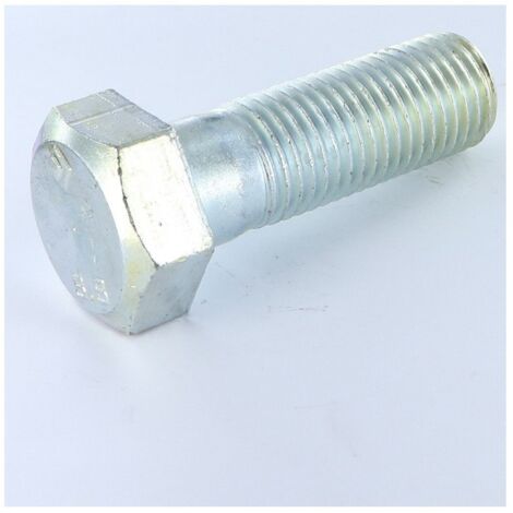 Corps de boulon filetage partiel Tête hexagonale TH M22X90 Classe 8.8 Acier zingué blanc-1 pièce