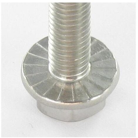 Vis métaux Tête hexagonale TH Embase collerette crantée M6X20 Inox A2-1 pièce