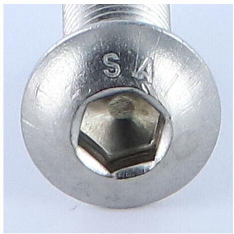 Vis métaux BHC (Tête Bombée Hexagonal creux) M10X50 Filetage total Clé de 6 HC6 Inox A4-30 pièces