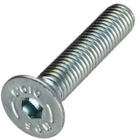 Vis métaux FHC tête fraisée empreinte hexagonale creuse Clé de 8 HC8 M12X40 Filetage total ...