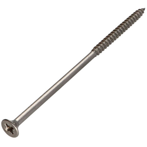 VBA Vis bois agglo Inox A2 Tête fraisée Pozi 4X60 Filetée sur 36-1 pièce