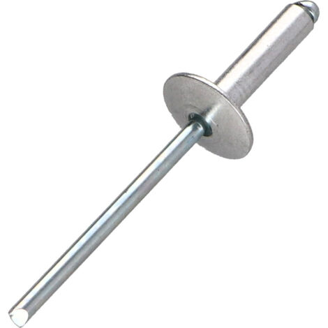 Rivet aveugle Aluminium Tige acier 3X12 Epaisseur de serrage 7 à 9 Tête ...