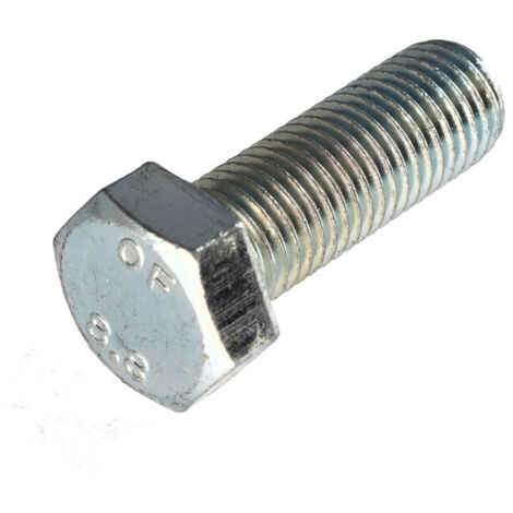 Vis métaux Tête hexagonale TH M18X55 Classe 8.8 Acier zingué