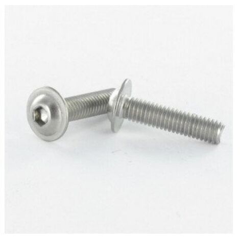 Vis métaux BHC (Tête Bombée Hexagonal creux) Embase collerette M4X16 Clé de 2.5 HC2.5 Classe 10. ...