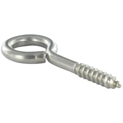 Piton Bois 4X30 Longueur total 48 Oeil 8 Inox A2