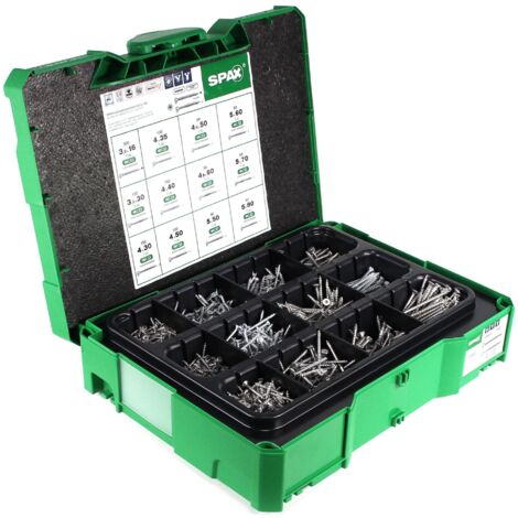 Spax Coffret SPAX Box systainer T-Loc I, jeu de vis de 12 tailles ...