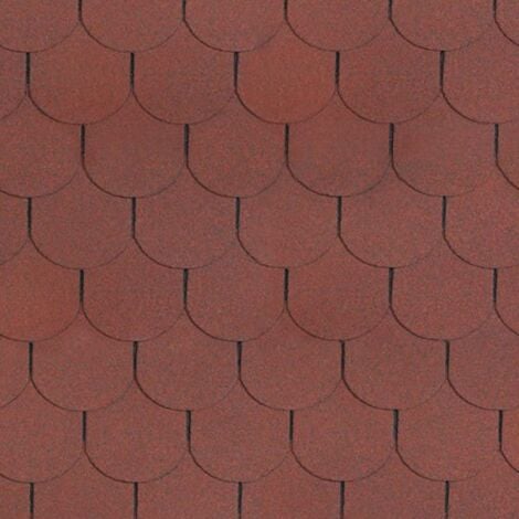 Bardeaux bitumineux Beaver, couleur rouge - bitume toiture 3 m2 ...