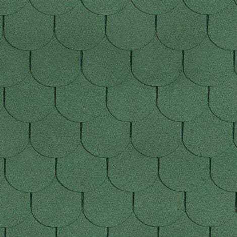 Bardeaux bitumineux Beaver, couleur vert - bitume toiture 3 m2 ...