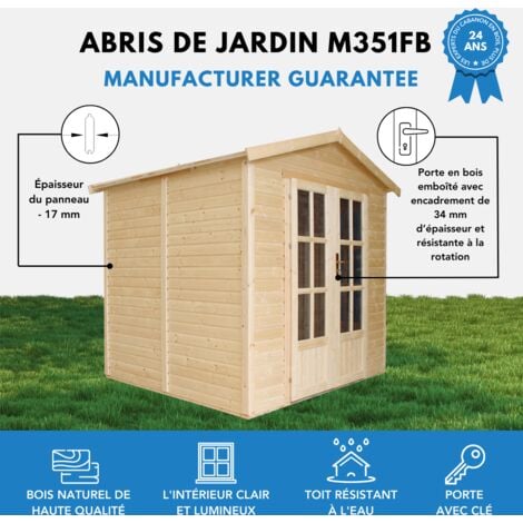 TIMBELA M351FB Cabane en bois avec plancher, Maison de jardin en bois ...